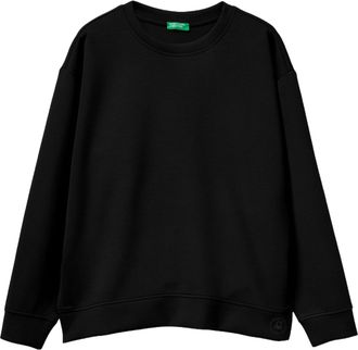 Benetton Damen Maglia G/C M/L 3y2f3m07m Sweatshirt, Schwarz, L