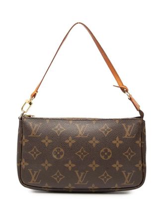 Louis Vuitton 2003 Monogram Pochette Accessoires Schultertasche - Braun