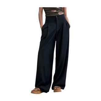 Desigual Lucia Weite Hose - - Trousers - Damen - Schwarzk - L