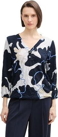 Tom Tailor 1045560 T-Shirt, 37124-big Floral Shapes Design, XXL Femmes