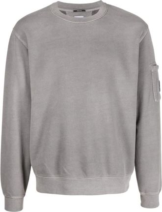 C.P. Company C.p. Company, Homme, Sweatshirts et sweats &agrave; capuche, Gris, Taille: L Felpa Girocollo