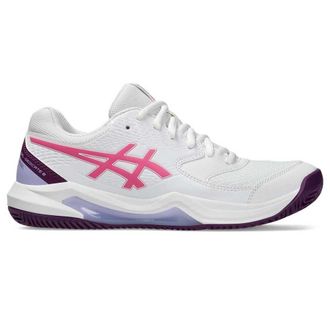 Asics Damen Gel-Dedicate 8 Padel Sneaker, White Dragon Fruit, 43.5 EU