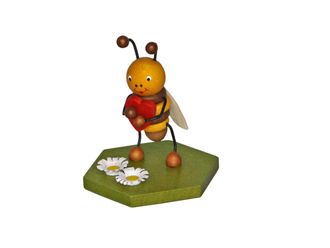 Rudolphs Schatzkiste Miniaturfigur Biene mit Herz bunt H&ouml;he 8cm NEU Honigbiene Insekt Wabe Holzfigur Holztier Miniatur Miniaturgruppe Miniaturfiguren Miniaturtiere