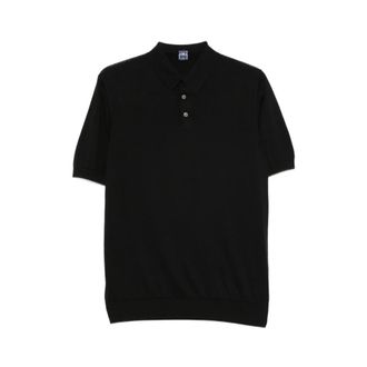 Fedeli Polohemd mit Rundhalsausschnitt - - Tops - Herren - Schwarzk - 4XL