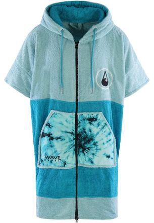 Wave Hawaii Poncho Flyh Surfponcho 100% Baumwolle f&uuml;r K&ouml;rpergr&ouml;&szlig;en von 155-185 cm Umkleidehilfe f&uuml;r Schwimmen Strand Surfen Badetuch mit Badeponcho Duschponcho f&uuml;