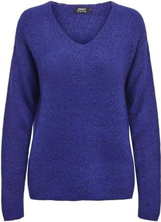 Only Only Onlcamilla Pull &agrave; col en V pour Femme L/S KNT Noos, Bluing/D&eacute;tail : m&eacute;lang&eacute;, XL