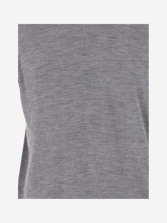 Malo Mens Cashmere And Silk Pullover Gray Sweater