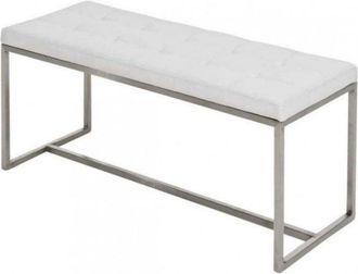 Clp Banc interne 2 sièges dans un banc en cuir écologique farci des couleurs élégantes farcis différentes couleurs Couleur : Blanc