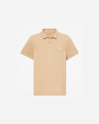 Timberland Millers River Kurzarm-Polohemd aus Stretchmaterial f&uuml;r Herren in Beige, Herren, Beige, Gr&ouml;&szlig;e