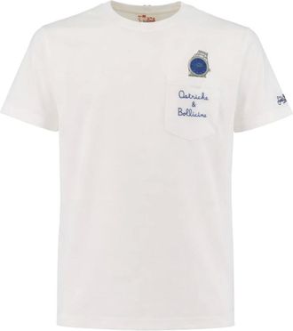 MC2 Saint Barth Homme, Tops, Blanc, Taille: L Ostriche Bollicine Emb T-shirt