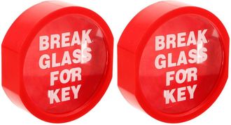 BESTONZON OUNONA Notfall Schl&uuml;sseltresor 2 St&uuml;ck zur Wandmontage Wetterfester Schl&uuml;sselkasten mit Glasbruchfunktion Brandschutz Schl&uuml;sseltresor f&uuml;r Schl&uuml;ssel un