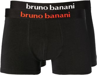 Bruno Banani Herren Shorts schwarz Baumwolle & Mix unifarben