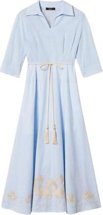 Twinset Femme, Robes, Bleu, Taille: 42 FR Actitude Striped Dress