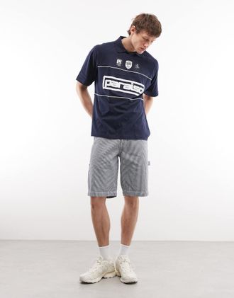 Dickies Short style charpentier 11 pouces &agrave; rayures hickory - Bleu