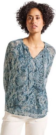 Street One 3411857 Chemisier en Mousseline Raglan, Arona Blue, 48 Femmes