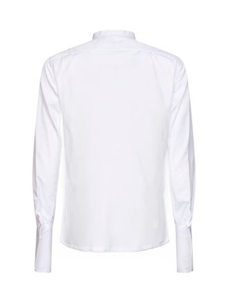 Fendi Mens Shirt Slim-Fit Cotton Poplin White