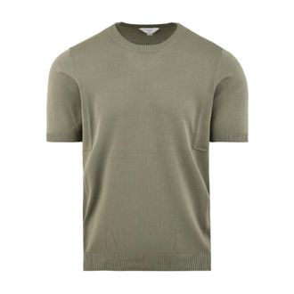 Malo Shaved Kurzarm-Rundhalspullover - - Knitwear - Herren - Gr&uuml;n - XL