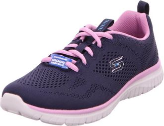 Skechers Damen Tugend Art Favor Sneaker, Marineblauer Netzstoff mit Lavendel, 42 EU