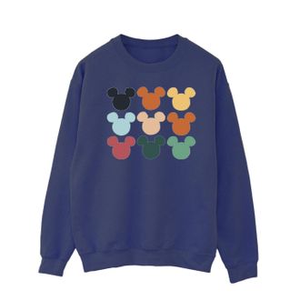 Disney Mickey Mouse Heads Square Sweatshirt f&uuml;r Herren (Marineblau)