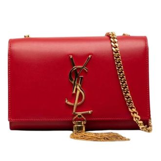 Saint Laurent Pre-owned Monogram Kate Schultertasche aus Leder - - Pre-owned - Damen - Rot - ONE SIZE
