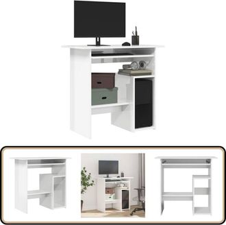 vidaXL Vidaxl - Schreibtisch Hochglanz-Weiß 80x45x74 cm Holzwerkstoff - Schreibtisch - Bürostuhl - Home Office - Laptoptisch - Arbeitsplatz
