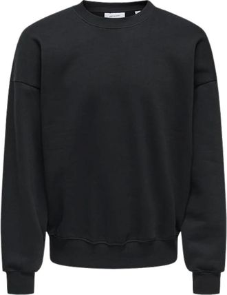 Only & Sons Only & Sons, Homme, Sweatshirts et sweats &agrave; capuche, Noir, Taille: XS Felpa Girocollo