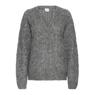 Ichi Ichi, Femme, Pulls, Gris, Taille: 40 FR Ihbelablue LS Strik