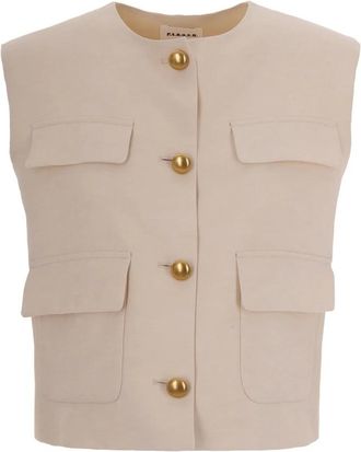 P.A.R.O.S.H. Weste - - Jackets - Damen - Beige - XS