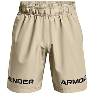 Under Armour Short Court pour Homme Motif Graphique tissé, Kaki Gris., L