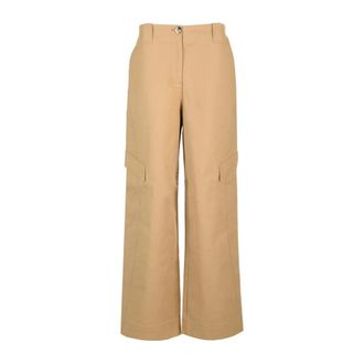 Ganni Cargo-Hose aus Baumwoll-Canvas - - Trousers - Damen - Beige - M