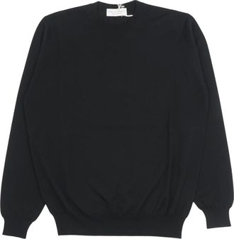 FILIPPO DE LAURENTIIS Homme, Pulls, Noir, Taille: L Lightweight Royal Merino Crewneck