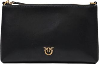 Pinko Pinko, Femme, Sacs, Noir, Taille: ONE Size Flat Horizontal Mini Vitello