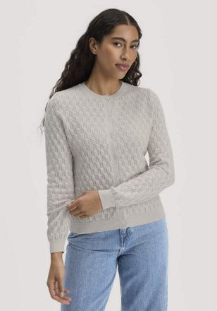 Hessnatur Strickjacke aus Bio-Baumwolle und Schurwolle (1-tlg)