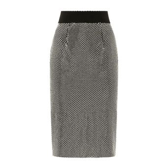 Dolce & Gabbana Wadenlanger Kristall-Mesh-Rock - - Skirts - Damen - Grau - M