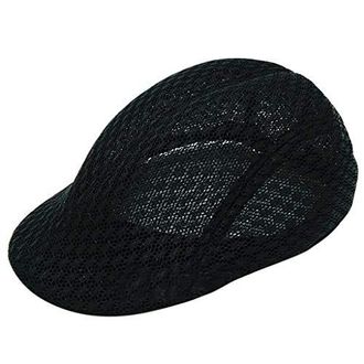 Generic Oreille B&eacute;rets Confortables pour Hommes Maille dans et Lin Respirant Casquettes de Baseball pour Femmes Filles Casquette &agrave; Visi&egrave;re 51, Noir, taille un