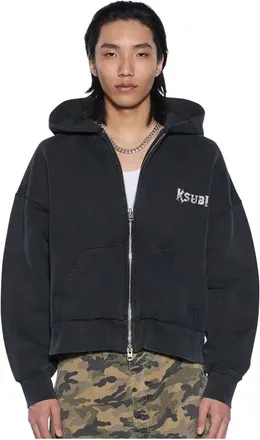 Ksubi Femme, Sweatshirts et sweats &agrave; capuche, Noir, Taille: 42 FR Death Snake Halen Zip Sweat &agrave; capuche