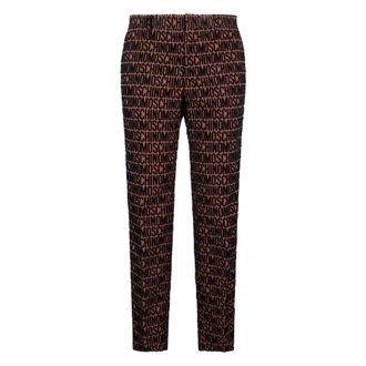 Moschino Straight pants with logo - - Trousers - Herren - Braun - M