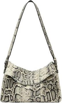 Liebeskind Liebeskind Hobo S Fiona Snake, Femmes, Blanc cass&eacute;