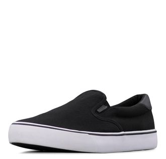 Lugz Herren Clipper Classic Slip-on Canvas Sneaker, Schwarz/Wei&szlig;/Schwarz, 42.5 EU Weit