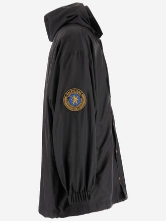 Balenciaga Mens Nylon Jacket With Logo Black Polyester