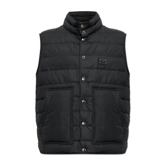 Dolce & Gabbana Gilet matelass&eacute; &agrave; col montant - Homme - Vestes - Noir - Taille: M