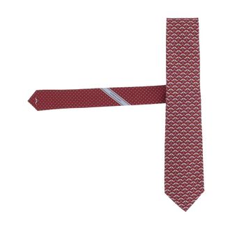 Ferragamo Seidenkrawatte mit gemustertem Design - - Accessories - Herren - Rot - ONE SIZE