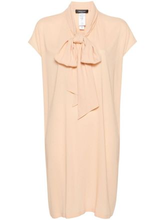 Fabiana Filippi robe &eacute;vas&eacute;e &agrave; d&eacute;tail d&eacute;charpe - Orange
