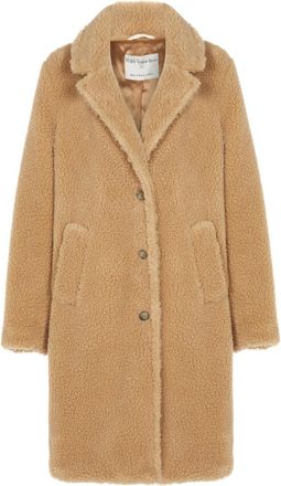 Will&rsquo;s Vegan Store Damen vegan Mantel Aus Recyceltem Teddy Beige