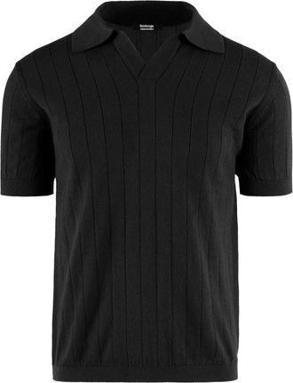 Bomboogie Homme, Pulls, Noir, Taille: 3XL Polo en coton &agrave; col en V