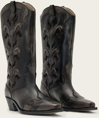 AllSaints Dolly - Cowboystiefel in Dunkelbraun-Brown