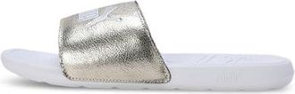 Puma Puma Unisex Adults Cool Cat 2.0 Metallic Shine Slide Sandals, Puma Gold-Puma Silver-Puma White, 39 EU