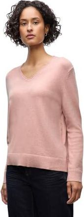 Street One 3015725 Pull Douillet à col en V, Faded Rose Mel, 42 Femme