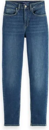 Scotch & Soda Jean Slim High Five pour Femme, Bleu Classique, 31W / 32L