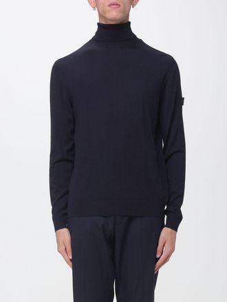 Peuterey Rollkragenpullover aus reiner Wolle mit langen &Auml;rmeln und appliziertem Logo-Patch